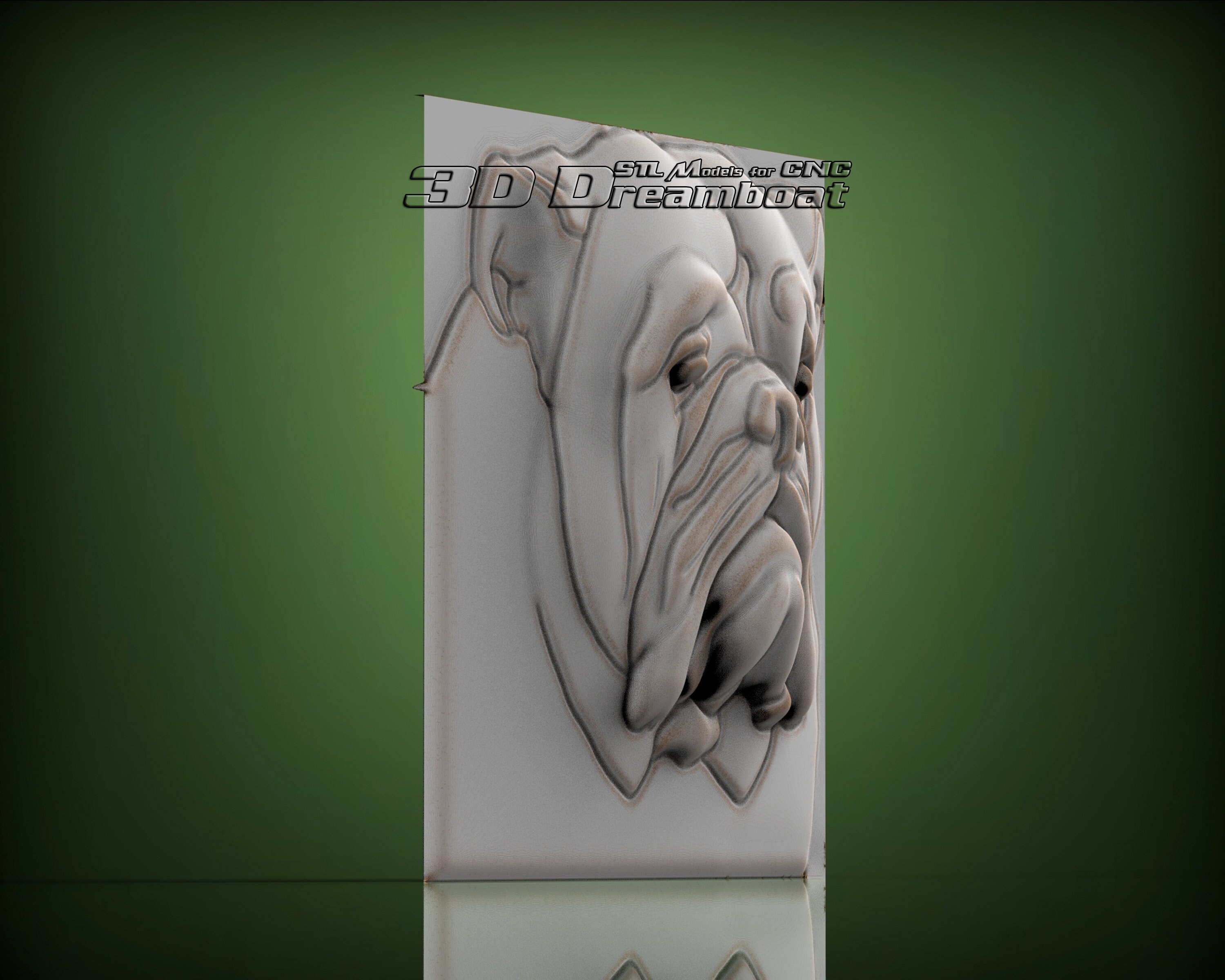 Bulldog 3d STL Model for CNC Router Artcam Vetric - Etsy Canada