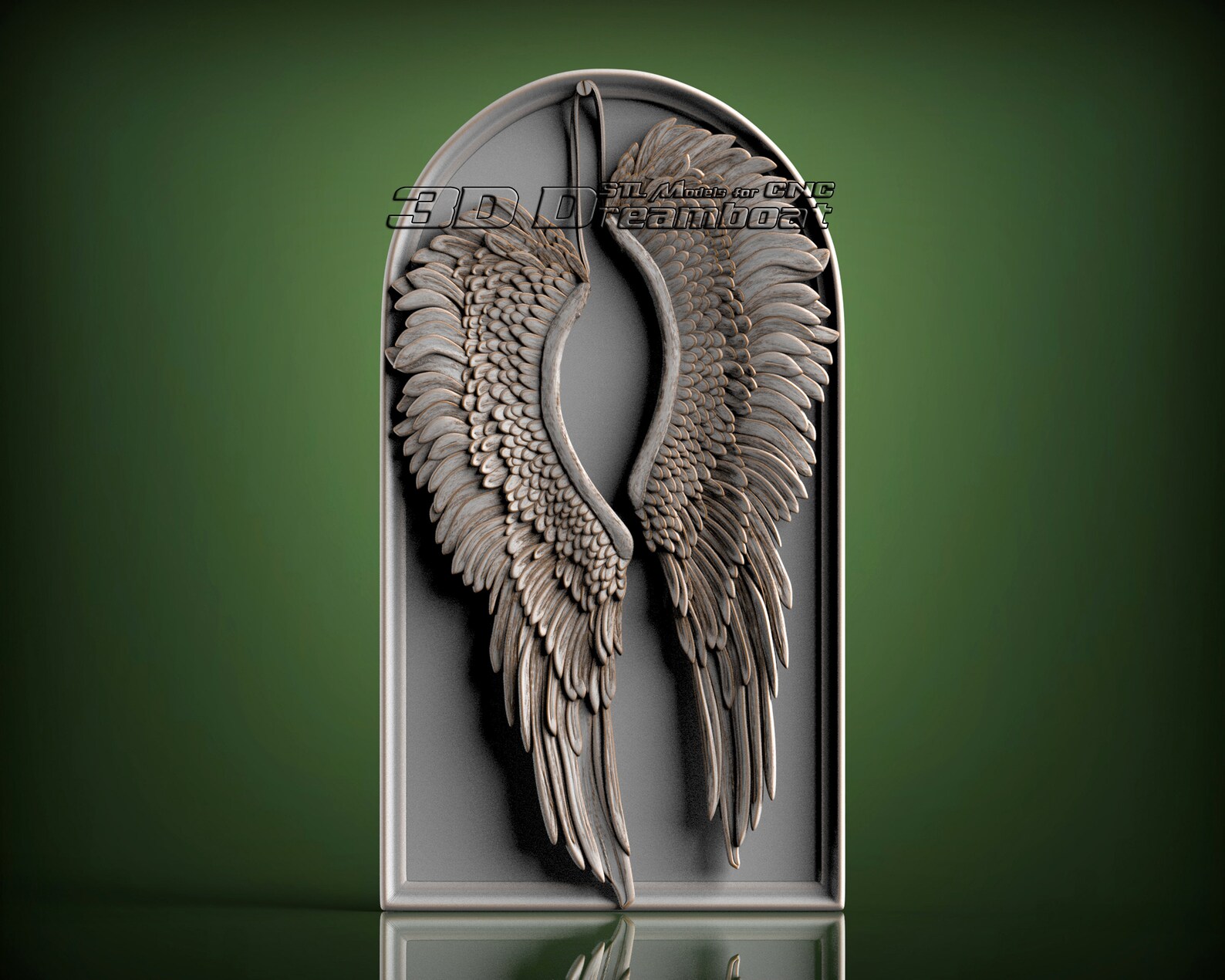 Angel Wings 3d STL Model for CNC Router Artcam Vetric - Etsy