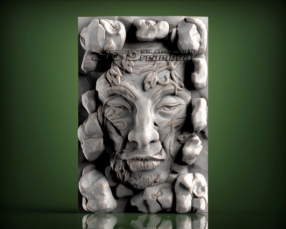 Face 3d STL Model for CNC Router Artcam Vetric Engraver | Etsy