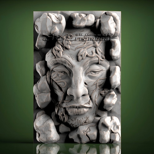 Artistic Oldman Face 3d STL Model for CNC Router Artcam - Etsy