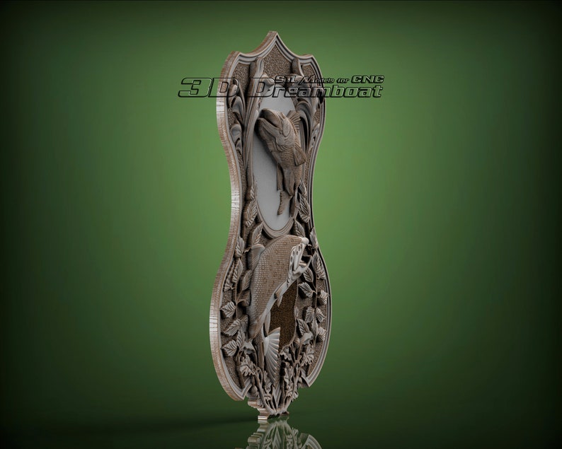 Fish 3d STL Model for CNC Router Artcam Vetric Engraver - Etsy