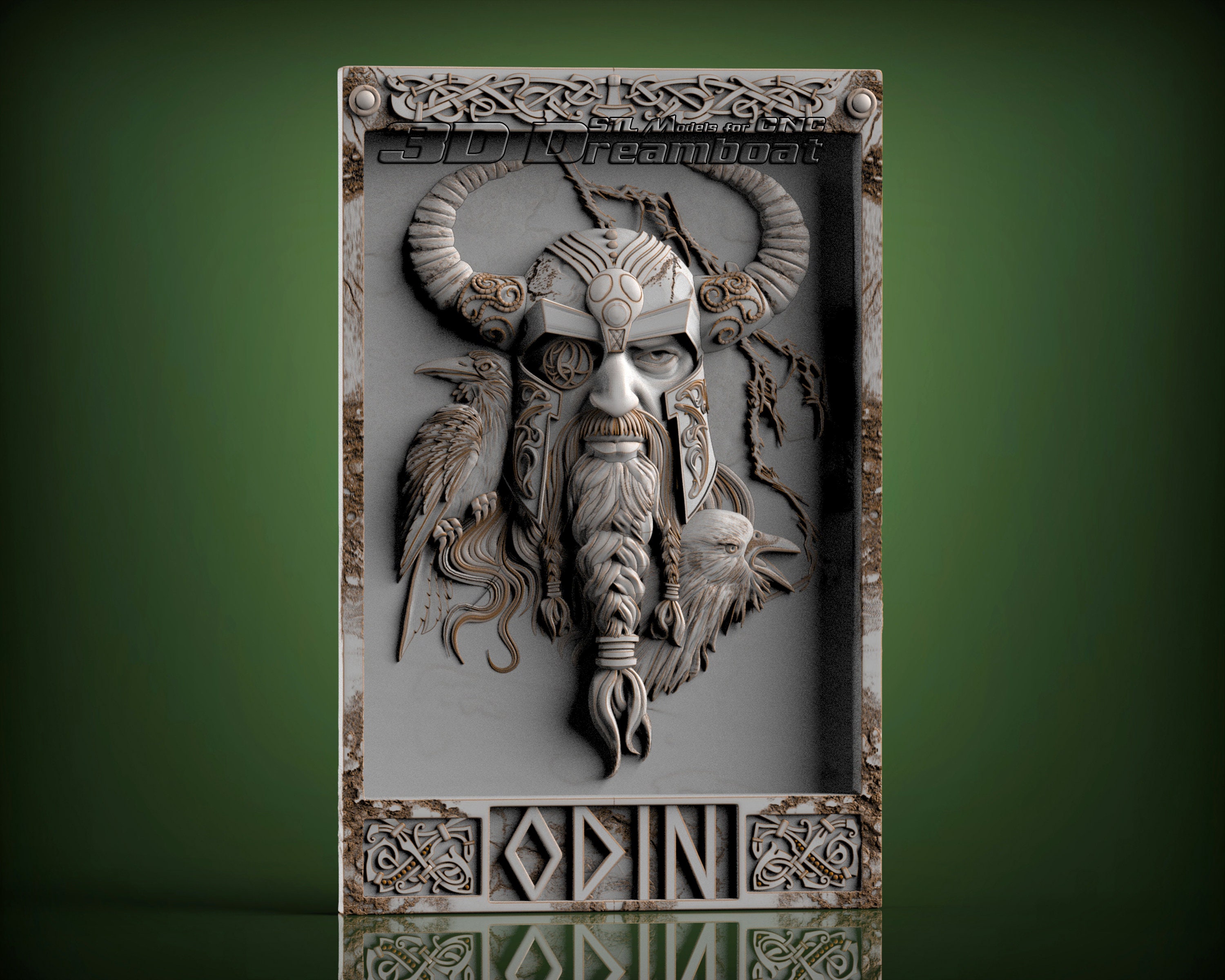 Odin 3d STL Model for CNC Router Artcam Vetric Engraver - Etsy