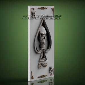 Ace of Spades, 3d STL Model for CNC Router, Artcam, Vetric, Engraver ...