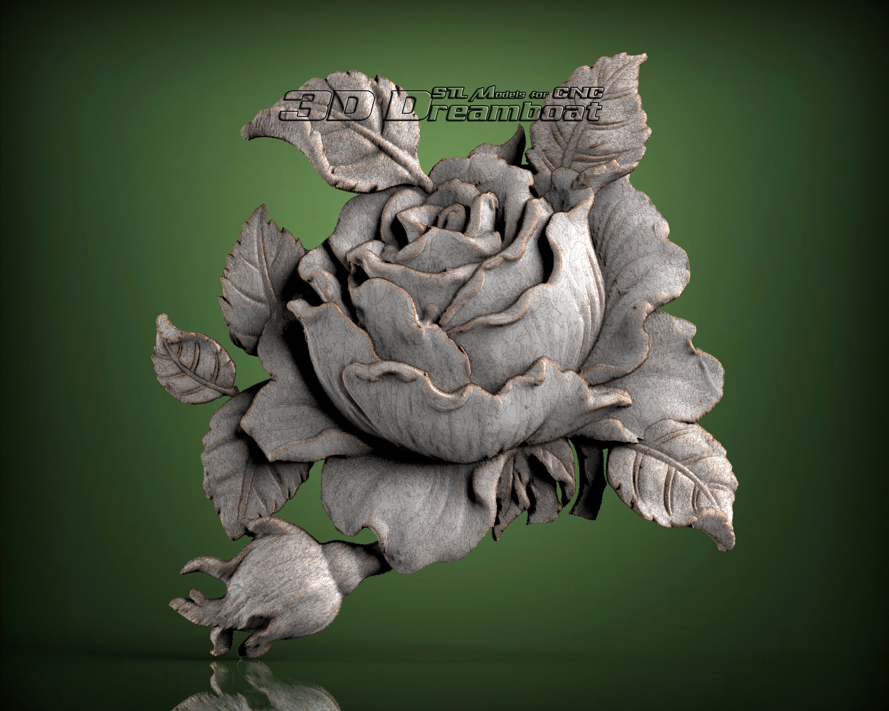 Flower 3d STL Model for CNC Router Artcam Vetric Engraver - Etsy UK