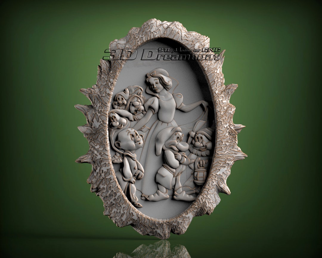 Snowwhite, 3d STL Model for CNC Router, Artcam, Vetric, Engraver ...