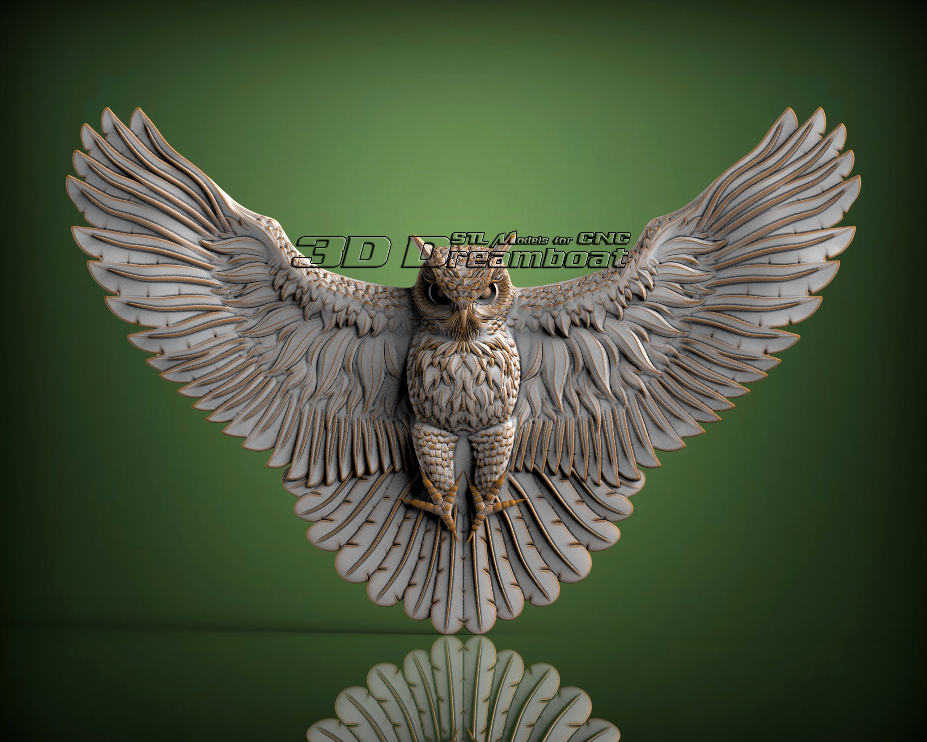 Owl 3d STL Model for CNC Router Artcam Vetric Engraver - Etsy