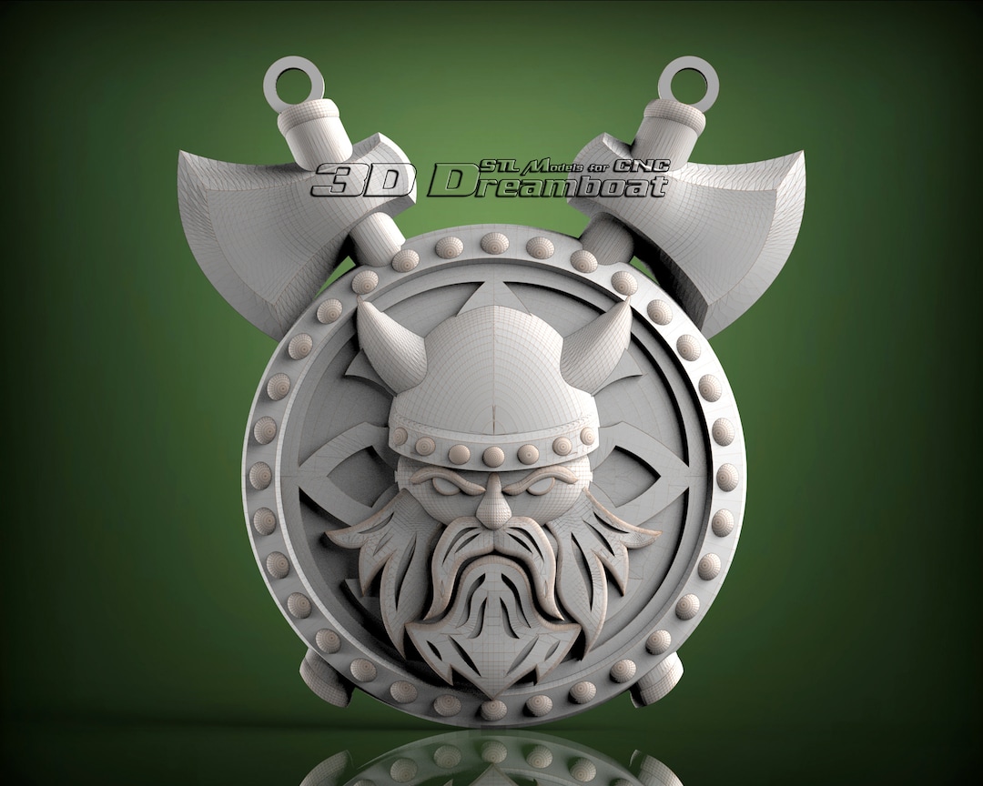 Viking, 3d STL Model for CNC Router, Artcam, Vetric, Engraver, Relief ...