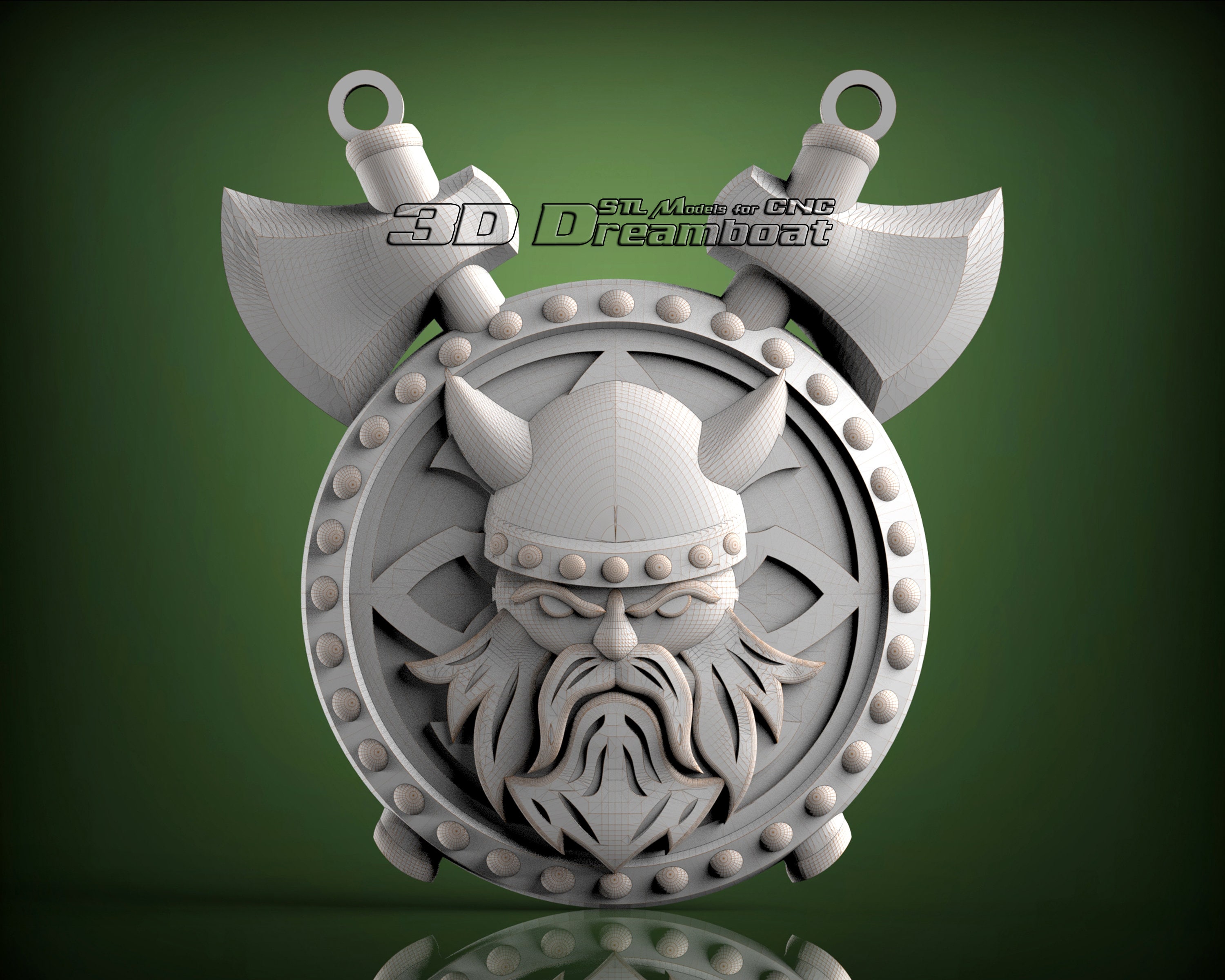 Viking 3d STL Model for CNC Router Artcam Vetric Engraver | Etsy