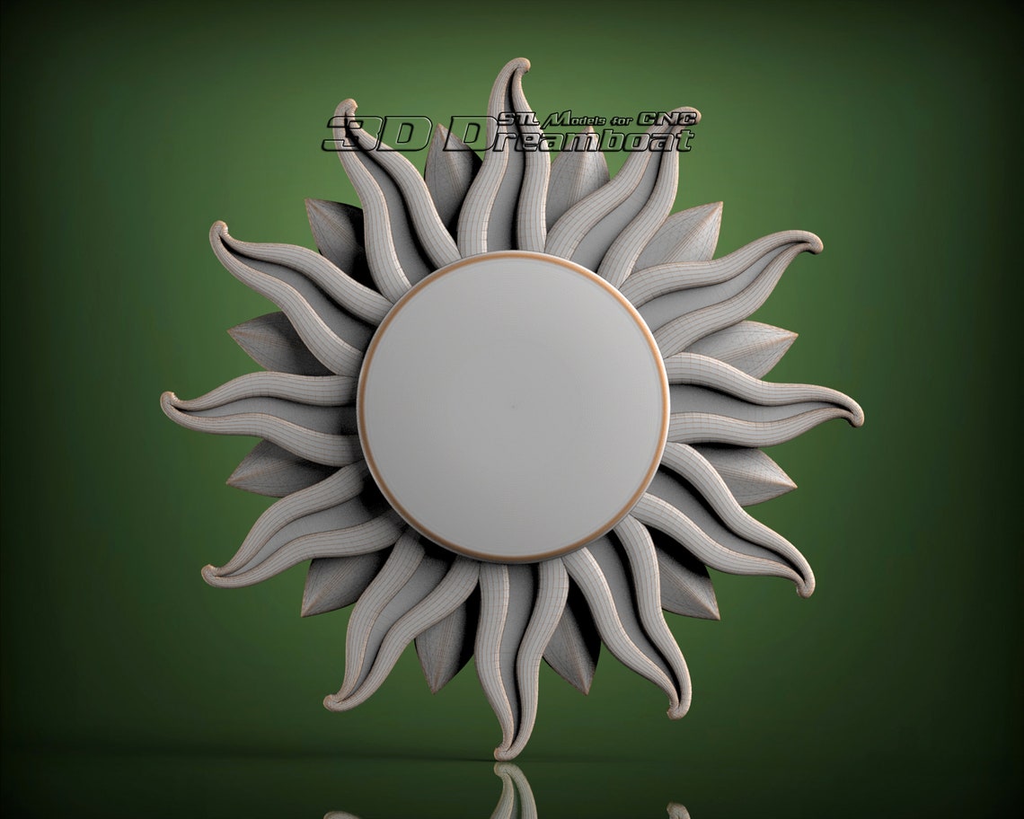 Sun 3d STL Model for CNC Router Artcam Vetric Engraver - Etsy