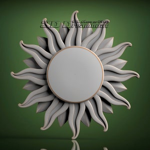 Sun, 3d STL Model for CNC Router, Artcam, Vetric, Engraver, Relief ...