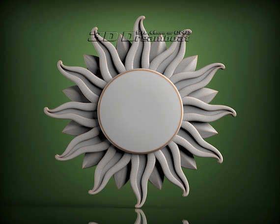 Sun 3d STL Model for CNC Router Artcam Vetric Engraver | Etsy