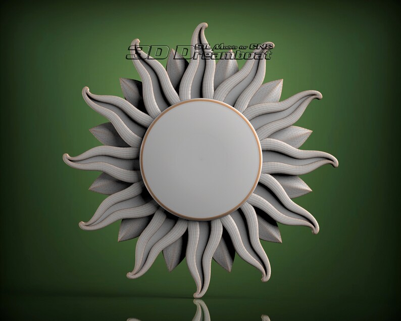 Sun 3d STL Model for CNC Router Artcam Vetric Engraver - Etsy