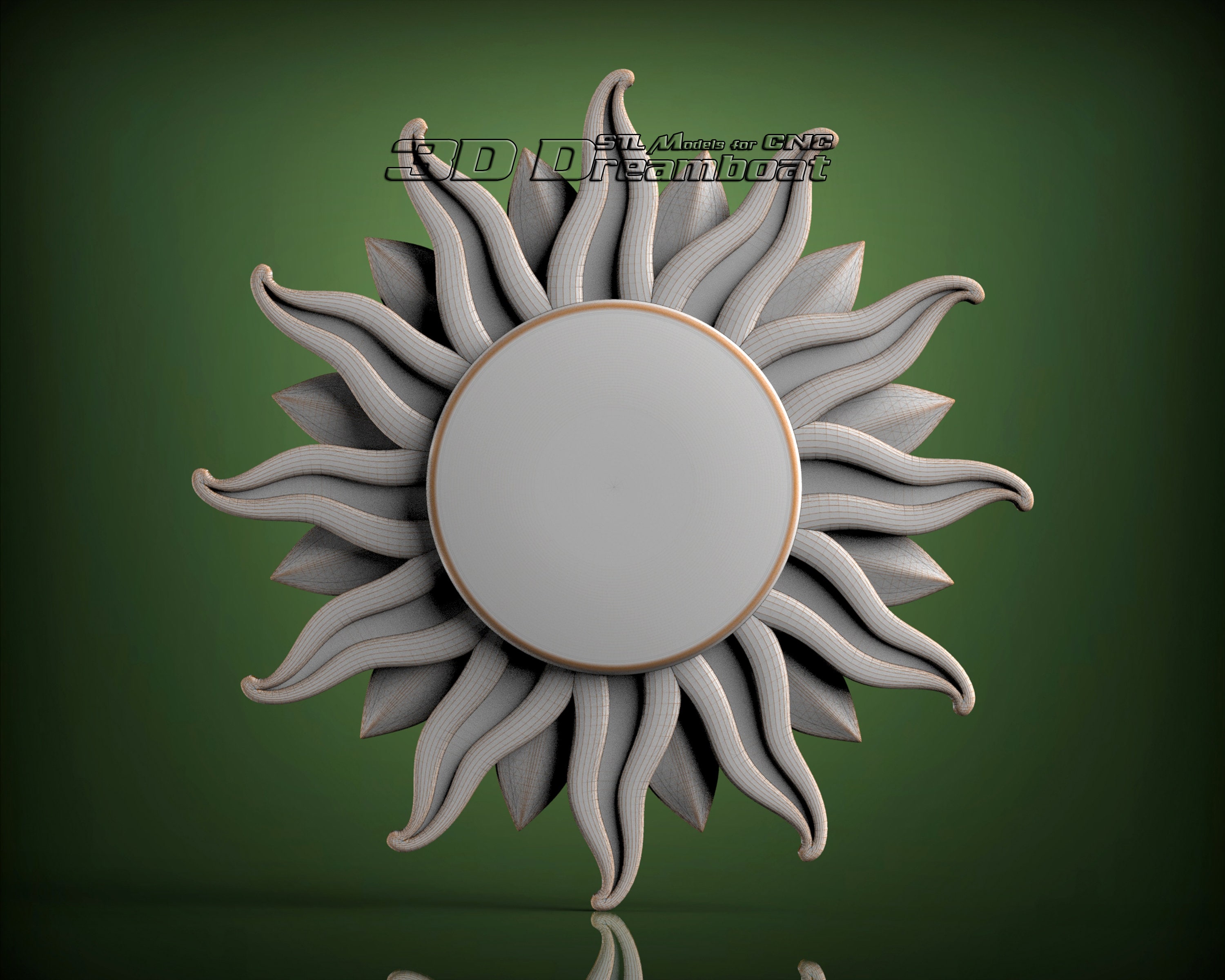 Sun 3d STL Model for CNC Router Artcam Vetric Engraver - Etsy Canada