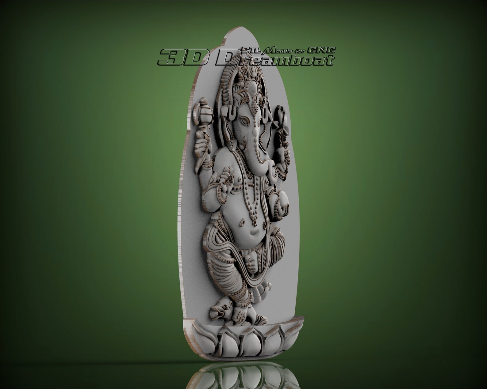 Elephant God 3d STL Model for CNC Router Artcam Vetric | Etsy