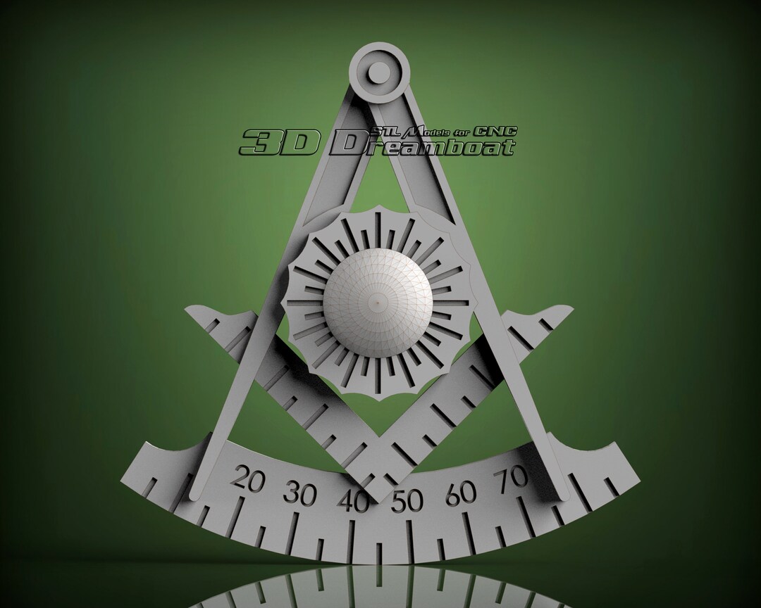 Masonic, 3d STL Model for CNC Router, Artcam, Vetric, Engraver, Relief ...