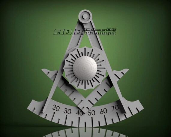 Masonic 3d STL Model for CNC Router Artcam Vetric | Etsy