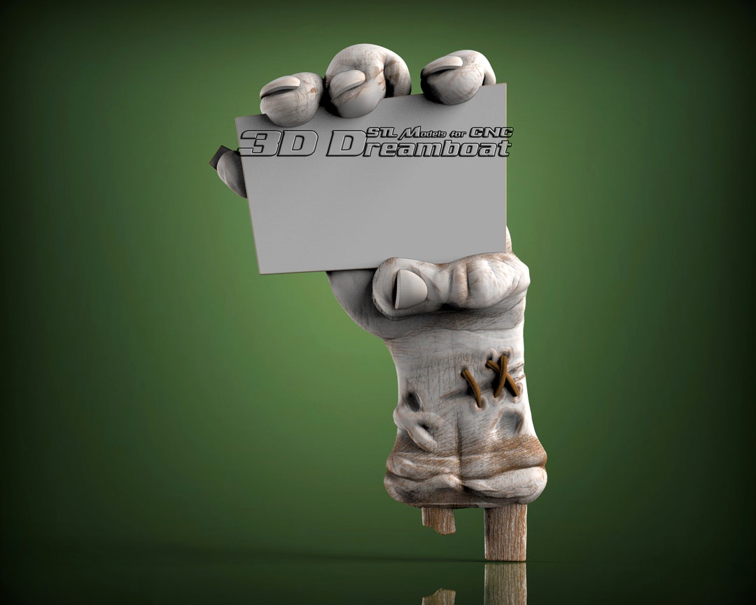 Chopped off Hand, 3d STL Model for CNC Router, Artcam, Vetric, Engraver ...