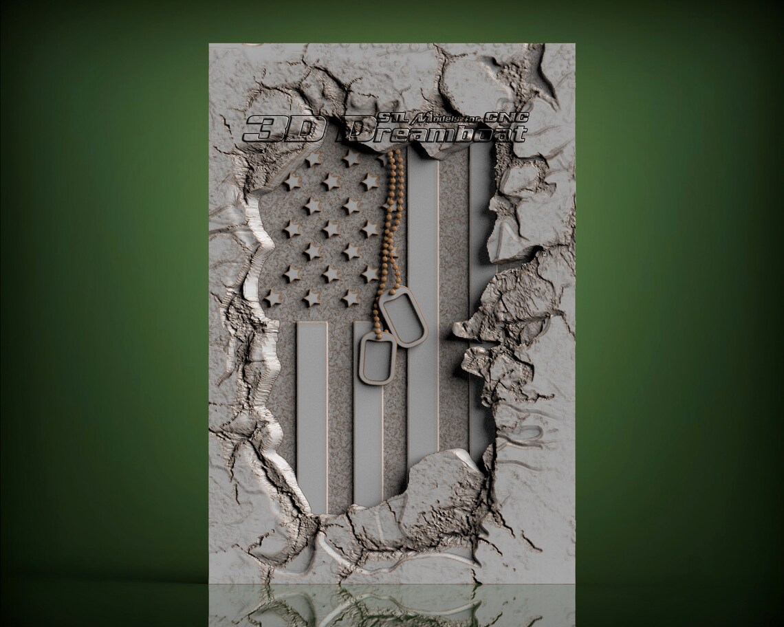 Veterans 3d STL Model for CNC Router Artcam Vetric - Etsy