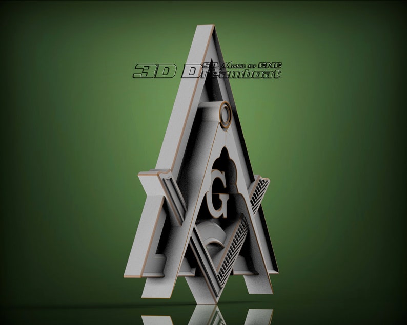 Masonic Hall Symbol 3d STL Model for CNC Router Artcam - Etsy Canada