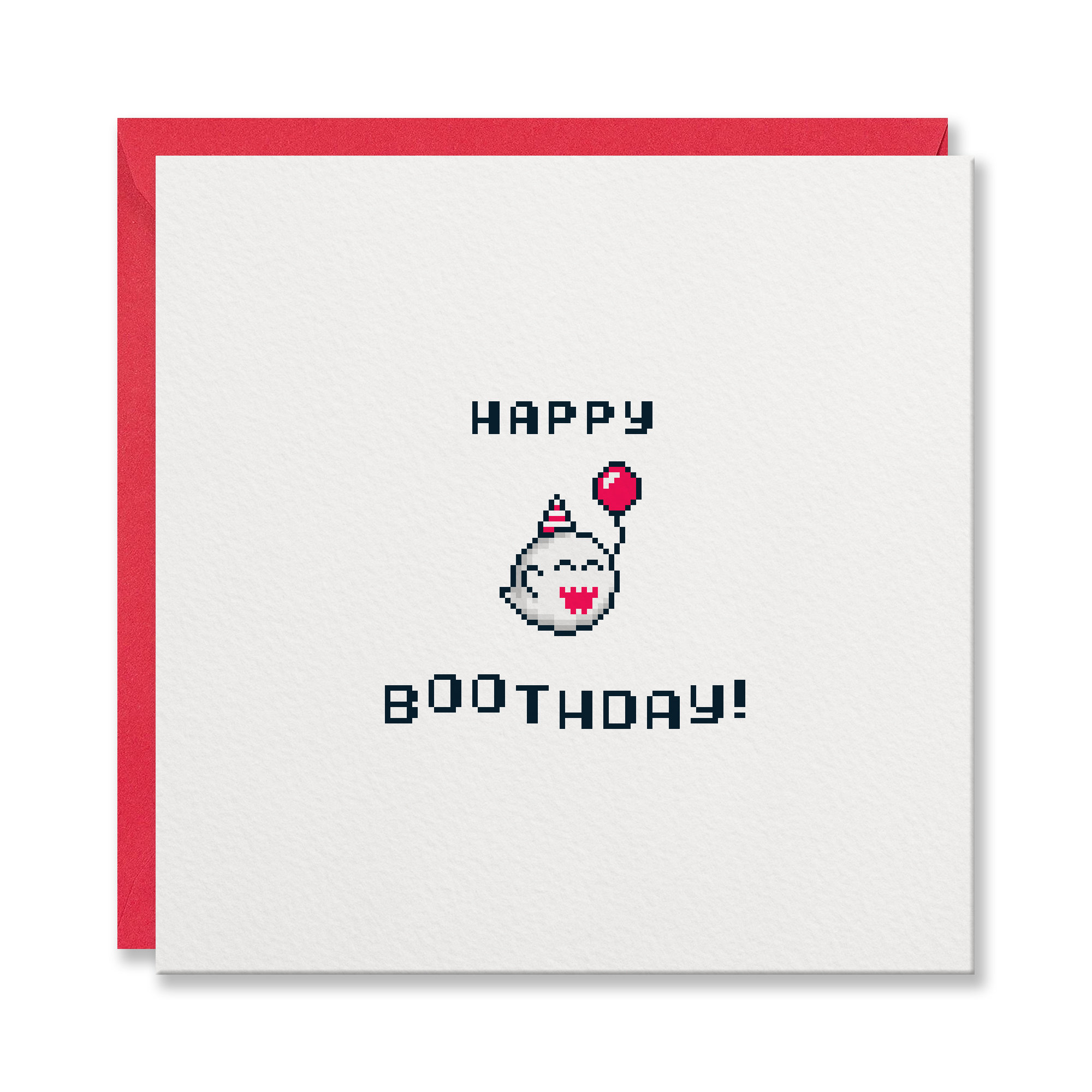 Nintendo Super Mario King Boo Pixel Birthday Greetings Card - Etsy