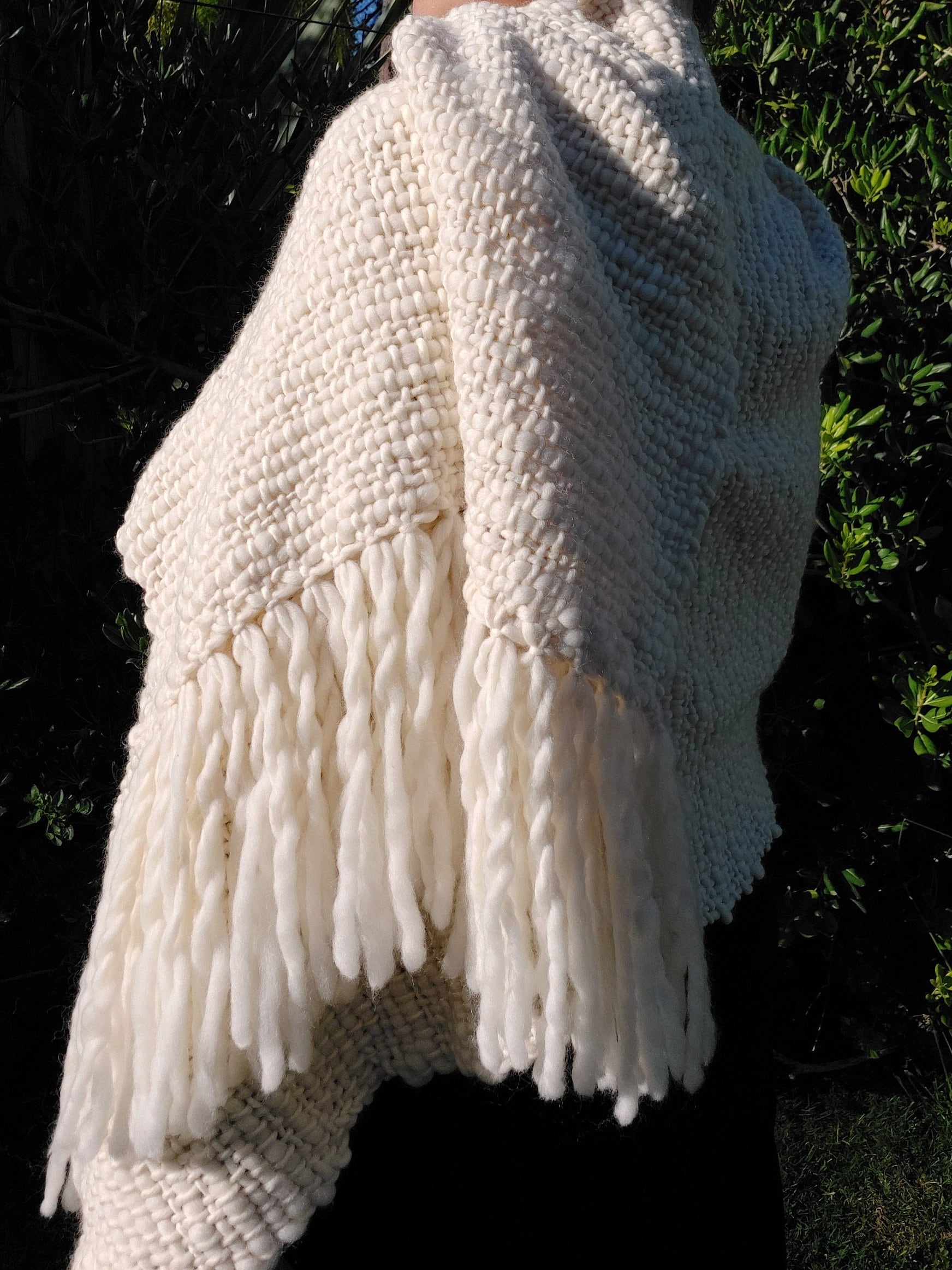 Chalina De Lana Merino XL. Chal De Color Crudo Natural, Súper Suave ...