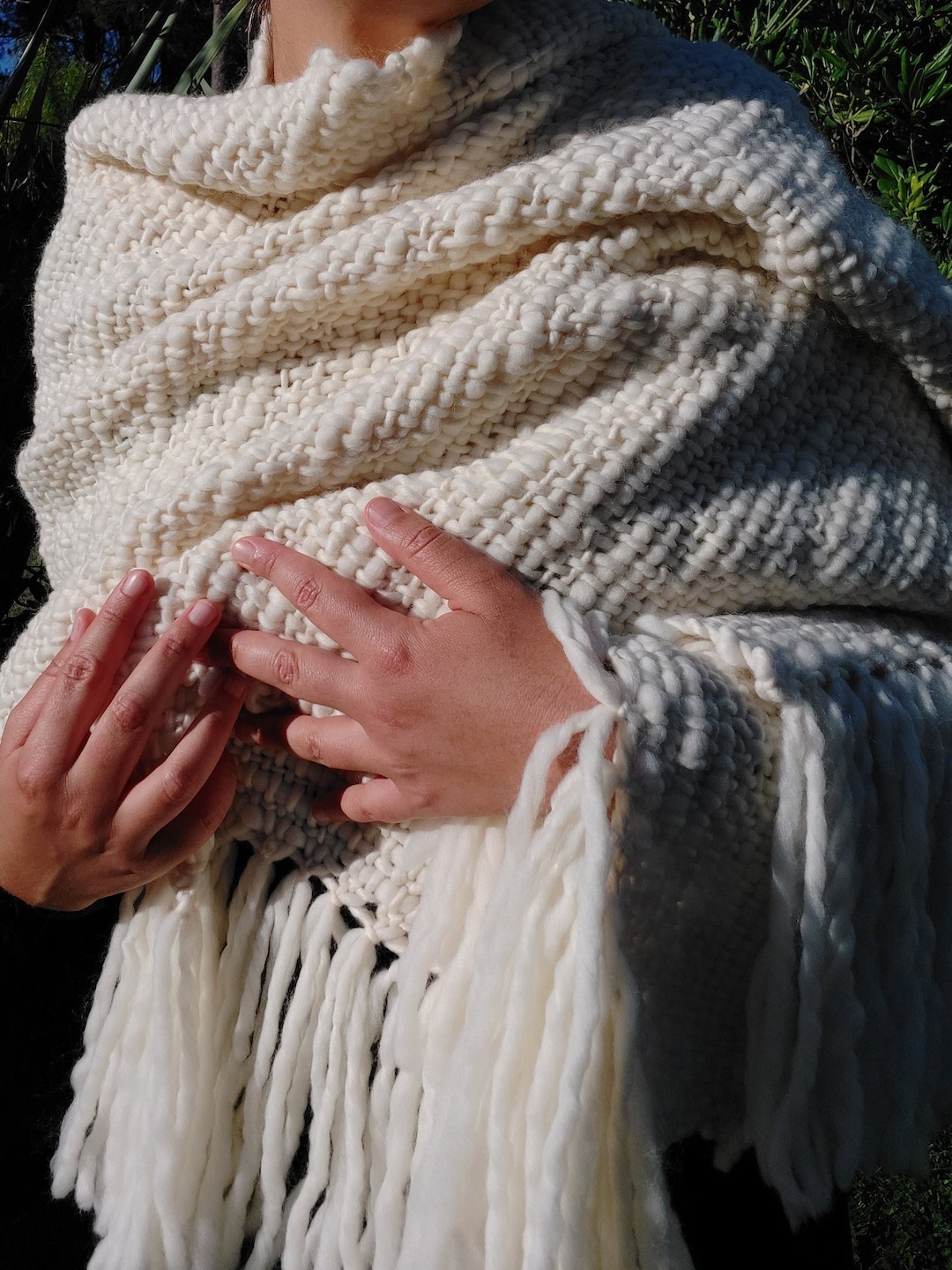 Chalina De Lana Merino XL. Chal De Color Crudo Natural Súper - Etsy