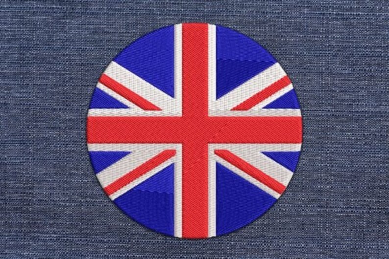 Round Union Flag Embroidery Pattern - Etsy
