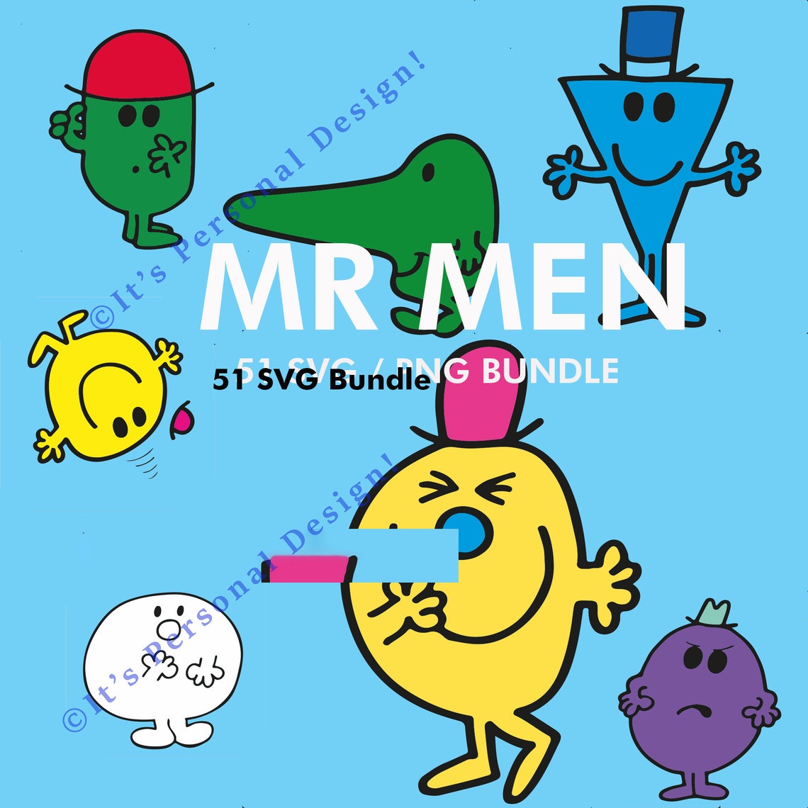 Mr Men SVG Bundle - Etsy Australia