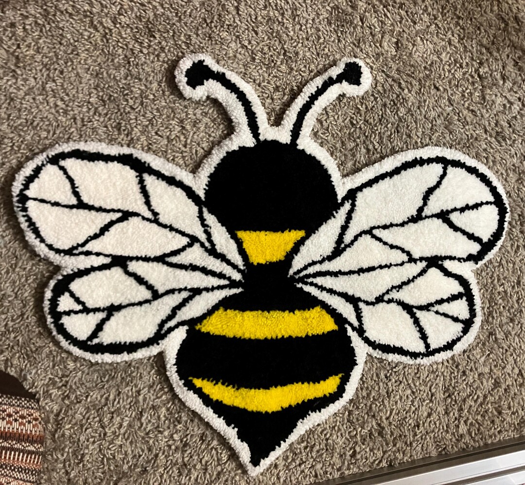 Hand-tufted Bee Rug - Etsy