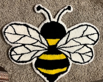 Bumble Bee W/adjustable Antennas Tufted Rug Unique Gift - Etsy