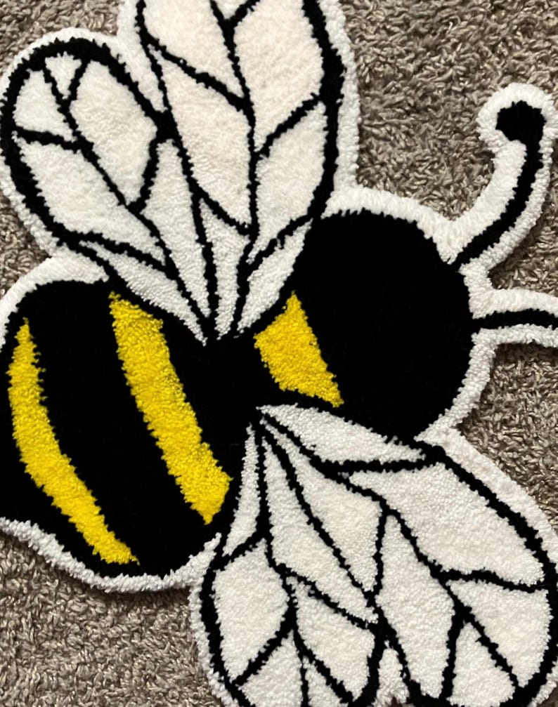 Hand-tufted Bee Rug - Etsy