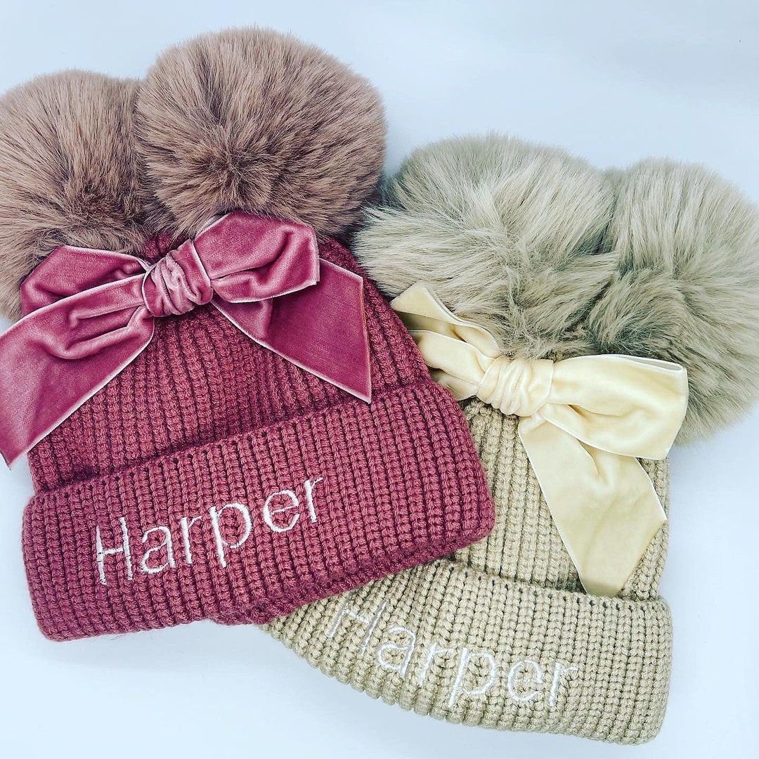 Personalised Pom Pom Hat - Etsy