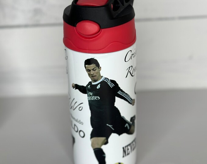Cristiano Ronaldo Water Bottle Personalized. Soccer Team. 20 Oz ...