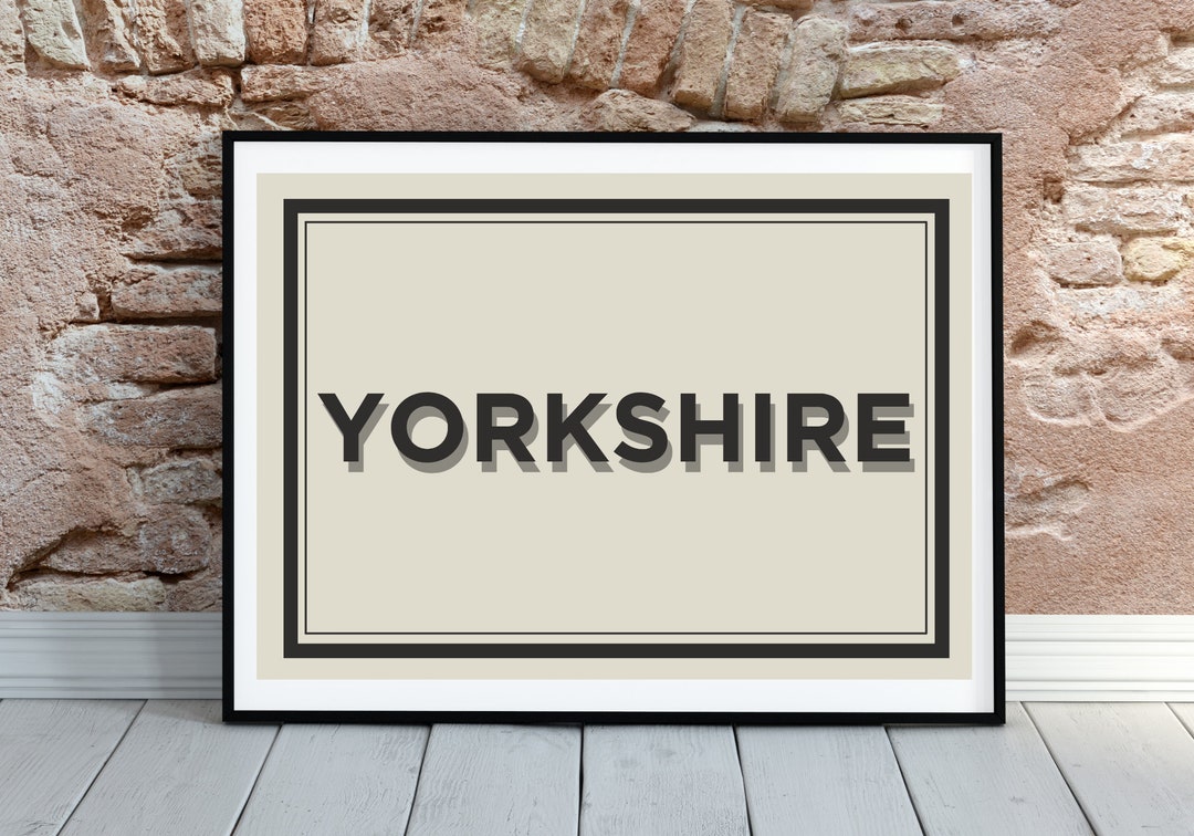 Yorkshire Wall Art, Typography, Poster Print - Etsy