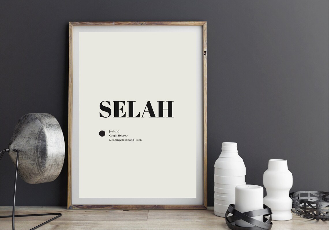Shalom & Selah Set of 2, Inspirational Wall Print / Bible, Christian ...