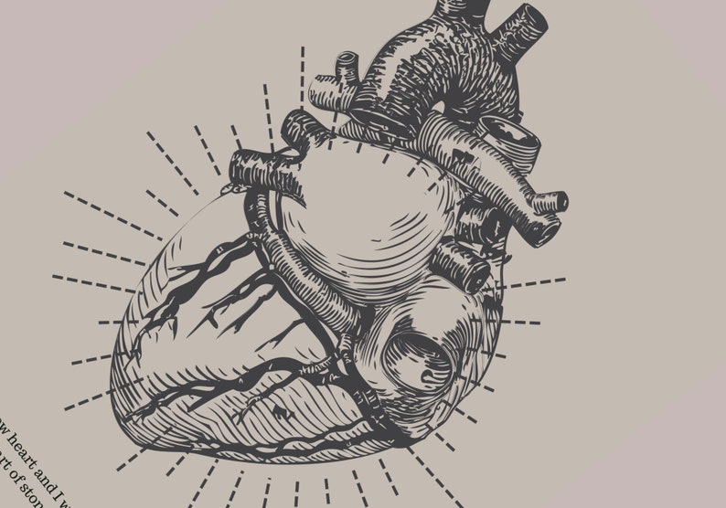 Heart of Flesh Bible Verse Art Print Inspirational Wall Art - Etsy