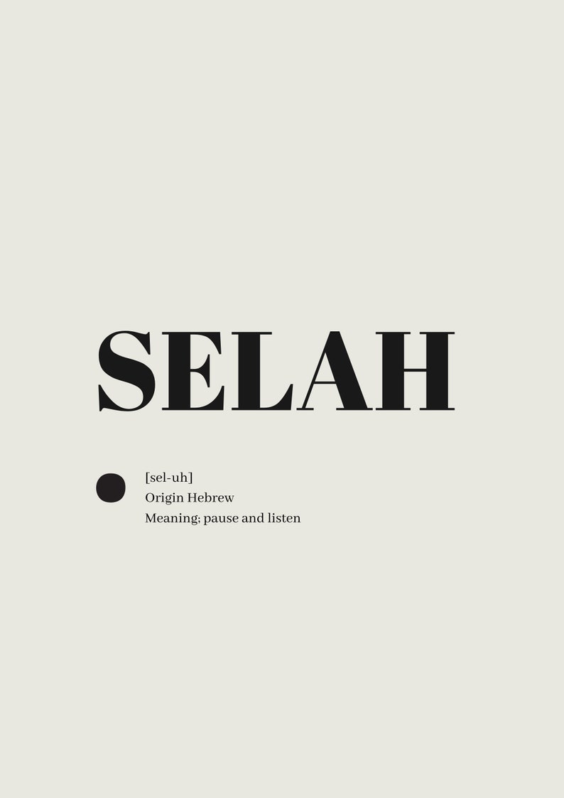 Shalom & Selah Set of 2, Inspirational Wall Print / Bible, Christian ...