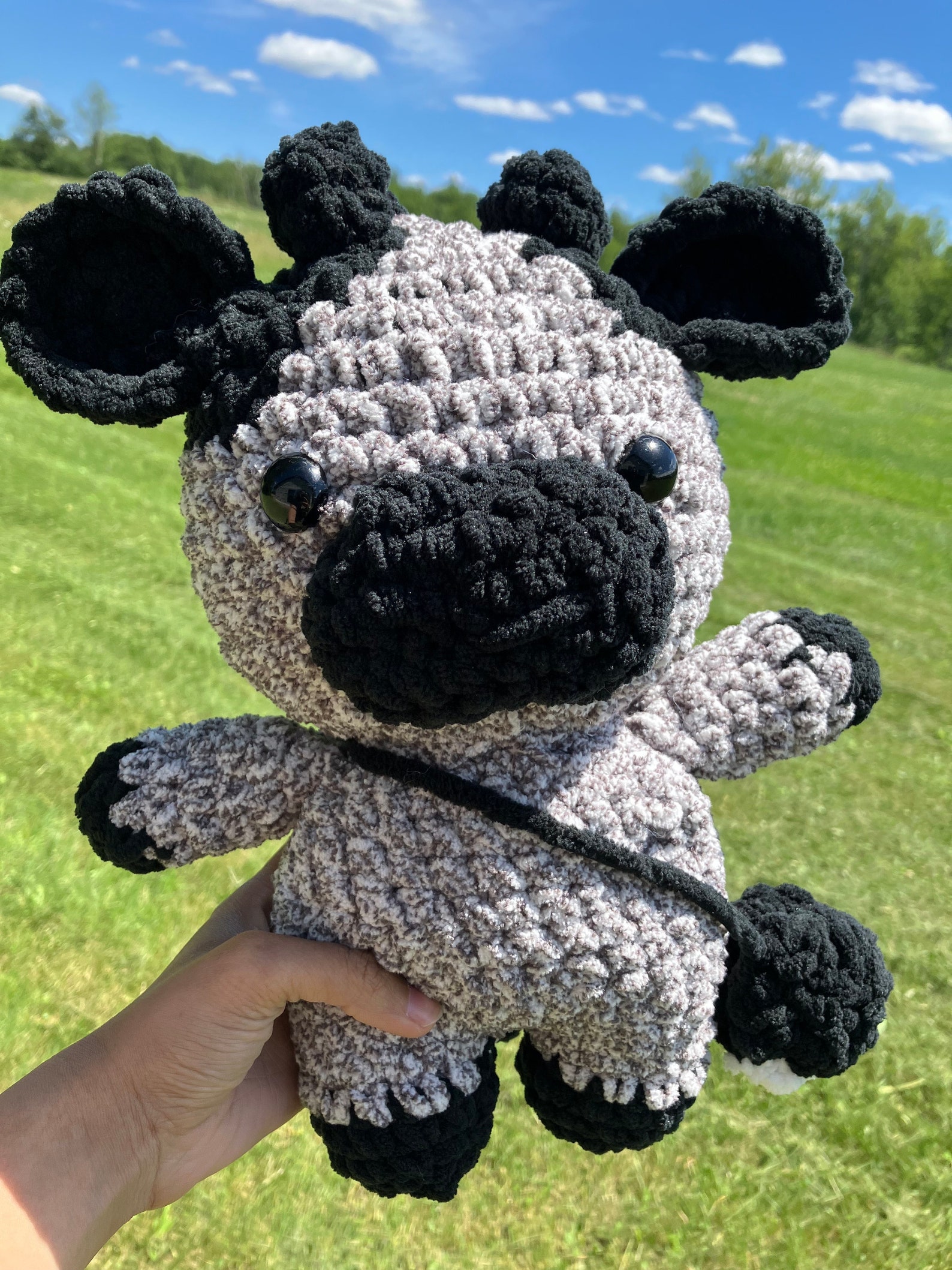 Oreo the Cow Plush Crocheted Amigrumuri Plush Cookies and Cream Cow - Etsy