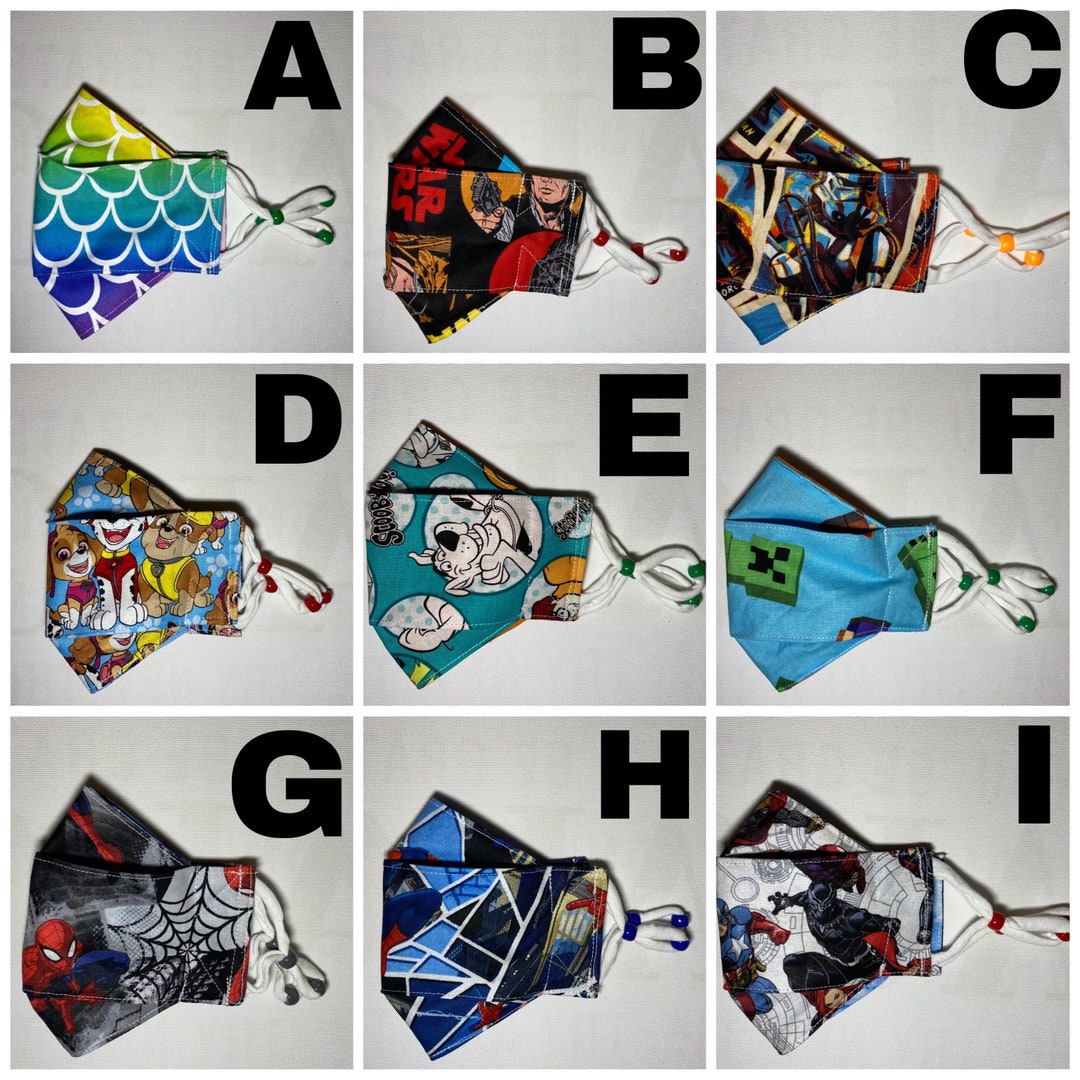 Children's 3D Masks/3d Origami Face/kids Face Mask/double Layered ...