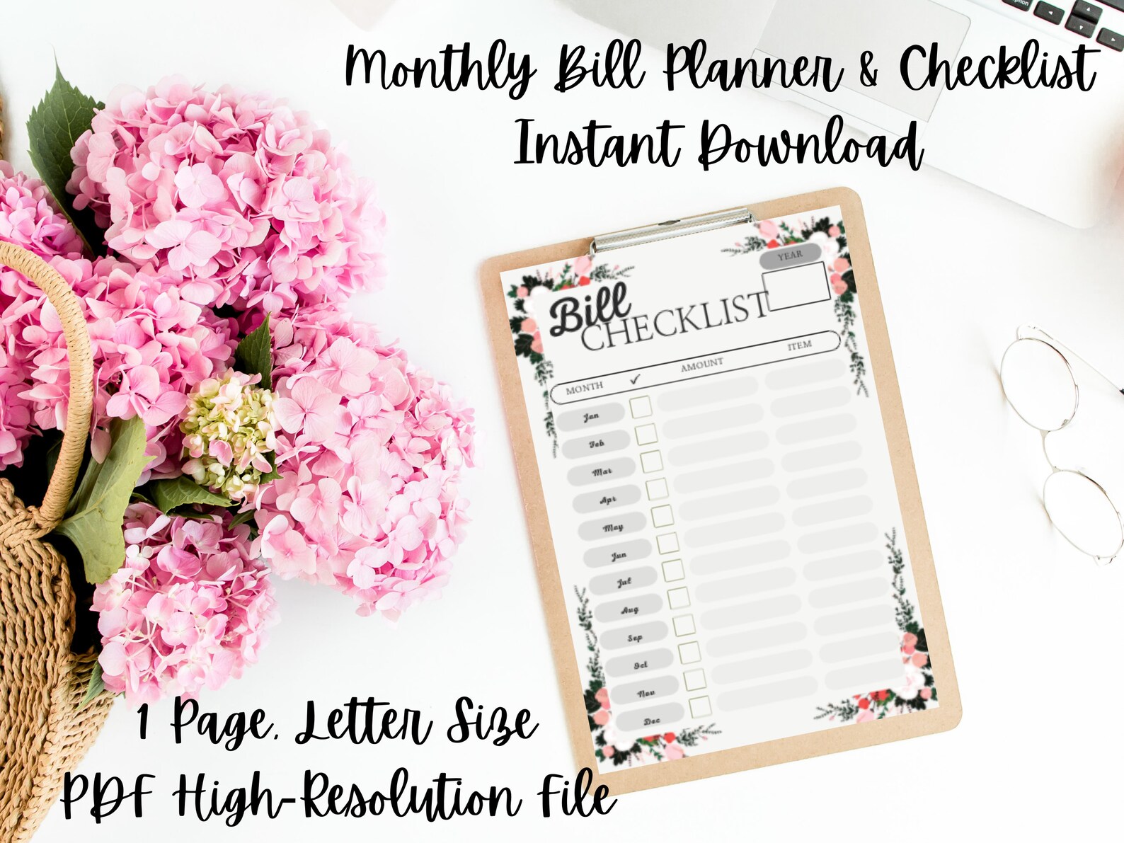 Bill Tracker Printable. Bill Checklist. Monthly Bill Checklist. Bill ...