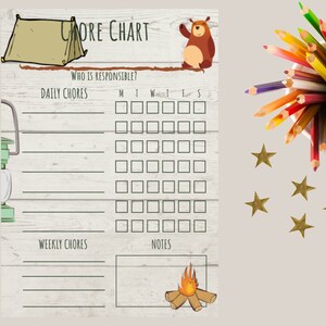 Kids' Chore Chart. Weekly Chore Chart. Daily Chore Chart. Printable ...