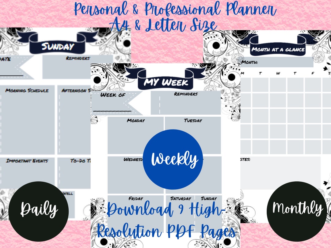 Undated Planner. Weekly Planner. Daily Planner. Monthly Planner ...