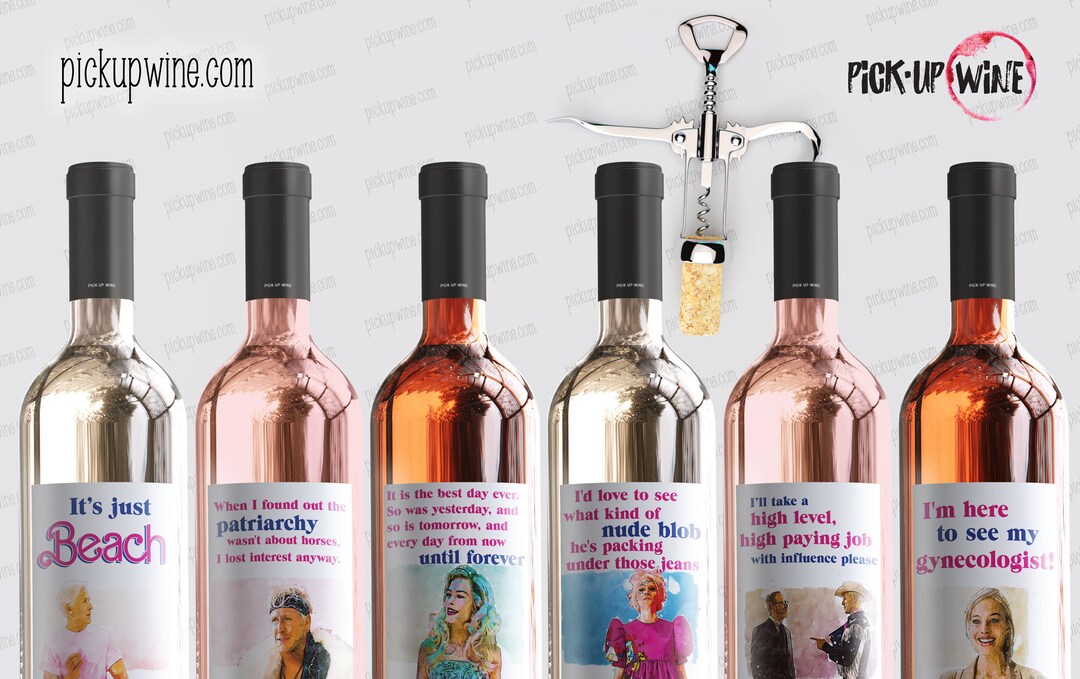 Barbara Doll Themed Wine Labels • Patriarchy • i'm Just Ken • mojo Dojo ...
