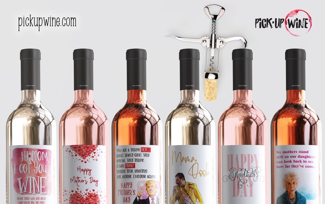 Happy Mother’s Day Wine Labels • wine Label for Mom • moira Rose ...