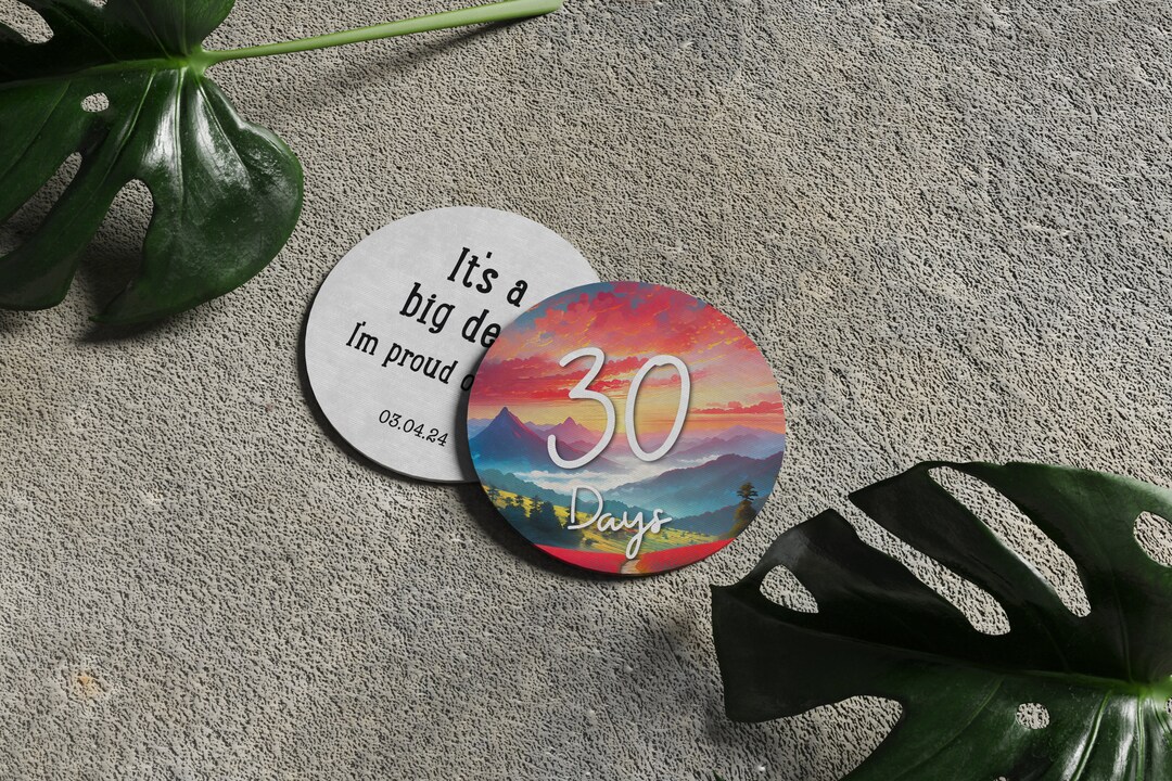 Personalized AA Sobriety Milestone Chips | Custom Recovery Date Medallions | Inspirational ...