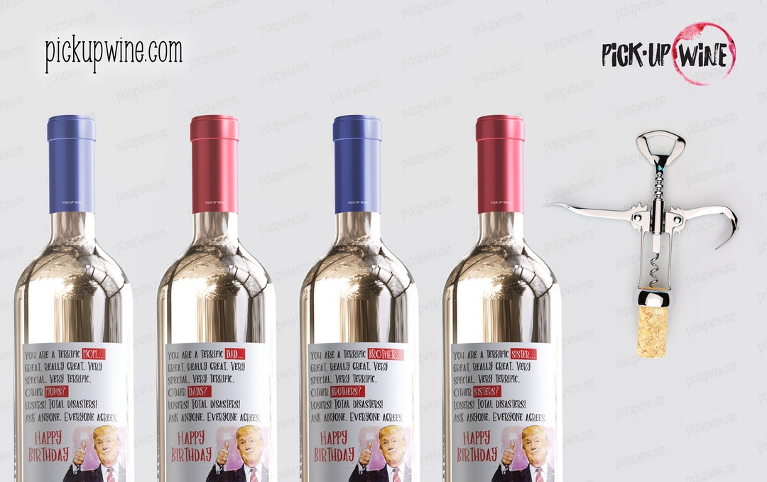 Funny Donald Trump Birthday Wine Label: Conservative Gift - Etsy
