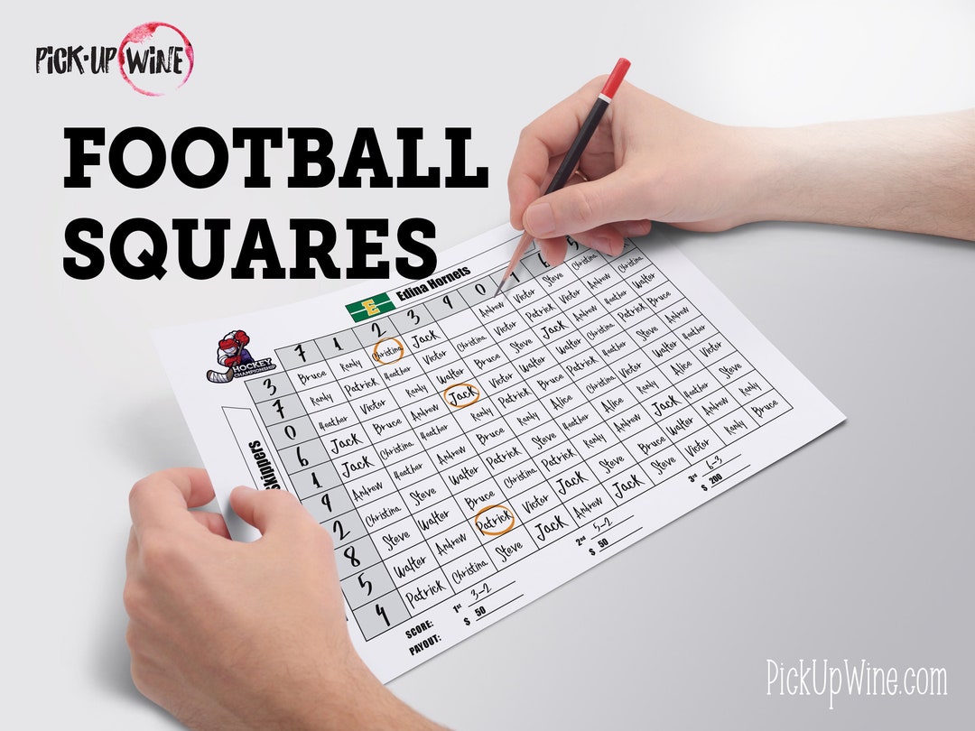 Editable Football Squares • Instant Digital Download • Football Party ...