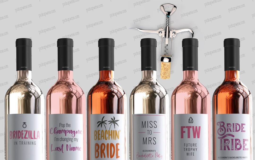 Bachelorette Party Wine Labels • bride Tribe • bride to Be • bridal ...