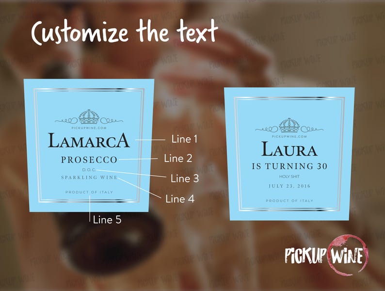 Custom Parody La Marca Prosecco Label – Personalized Champagne Sticker ...