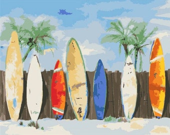 Paint by Numbers Beach - Etsy